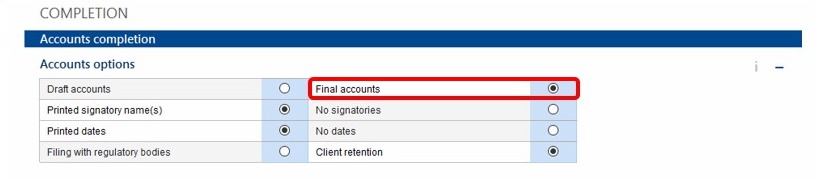 How to show/hide the draft watermark on the accounts