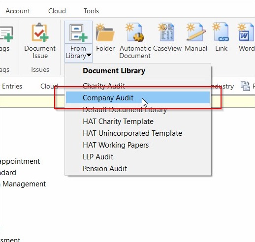 Replacing an audit document from the Document Library - with QuickVid