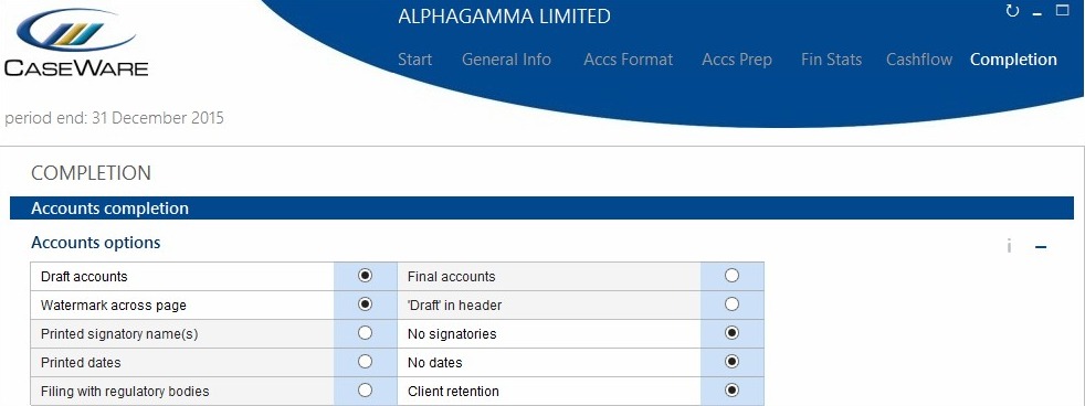 How to show/hide the draft watermark on the accounts