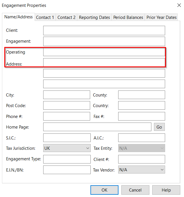 How to create a new Caseware Engagement