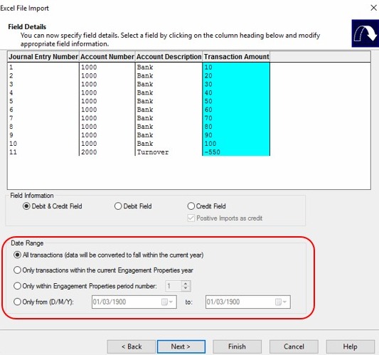 How to import at transactional level from an Excel file into Caseware