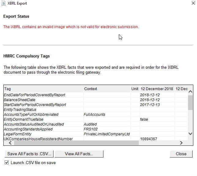 'Invalid image' Error message when exporting my iXBRL