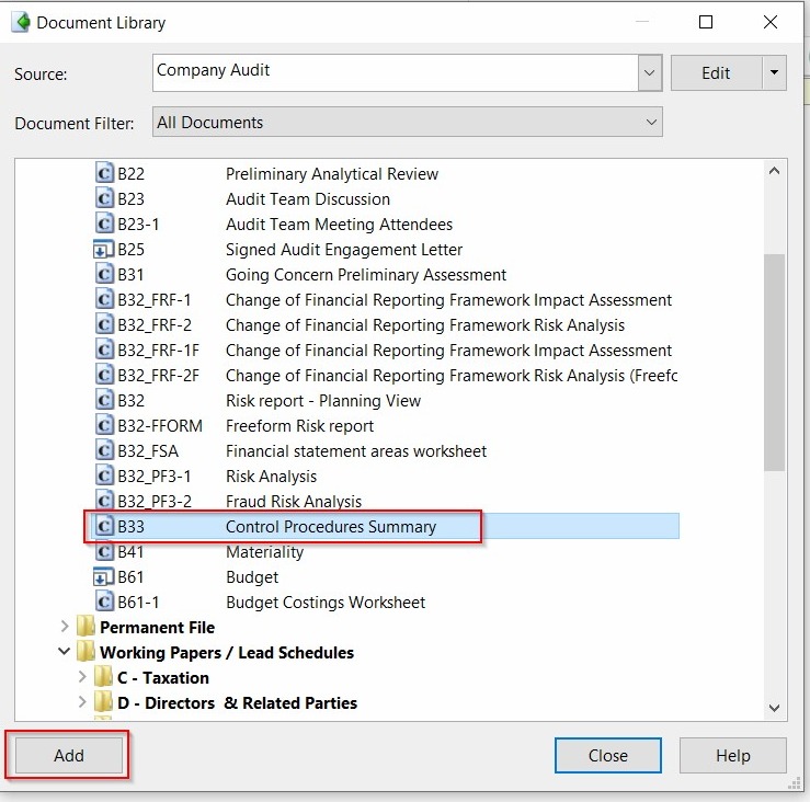 Replacing an audit document from the Document Library - with QuickVid