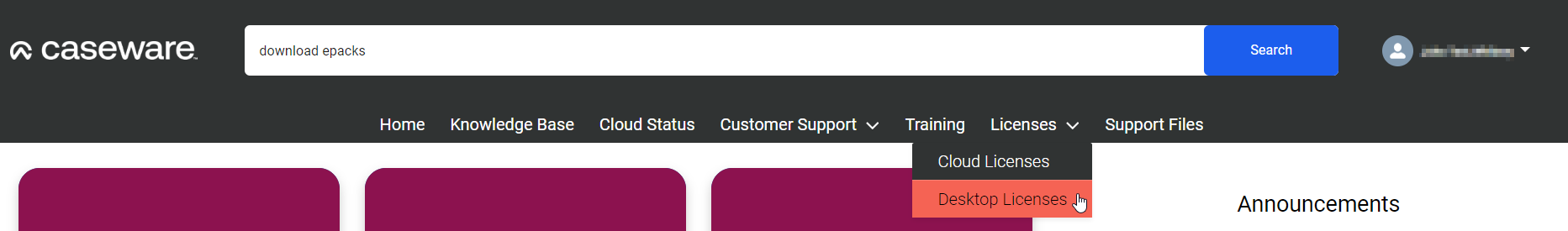 Downloading Template Bundles in MyCaseware