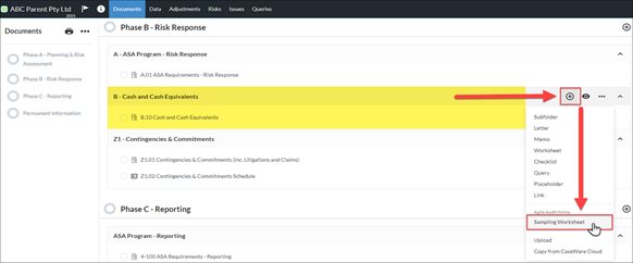 How to use the Cloud Audit Sampling worksheet?