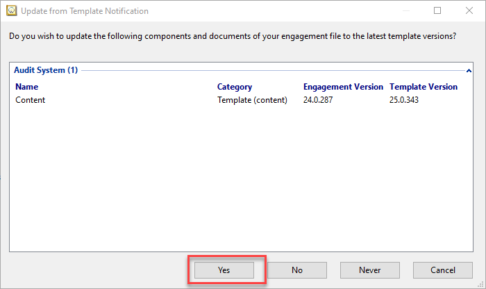How do I update my CaseWare Engagement File?