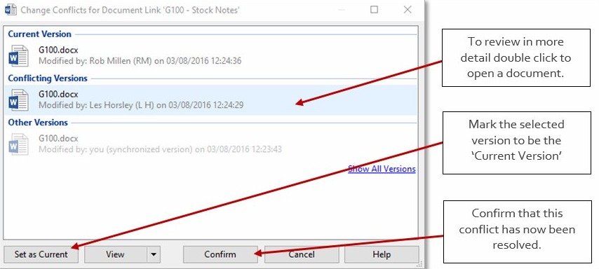 How do I resolve synchronisation conflicts on my SmartSync file?