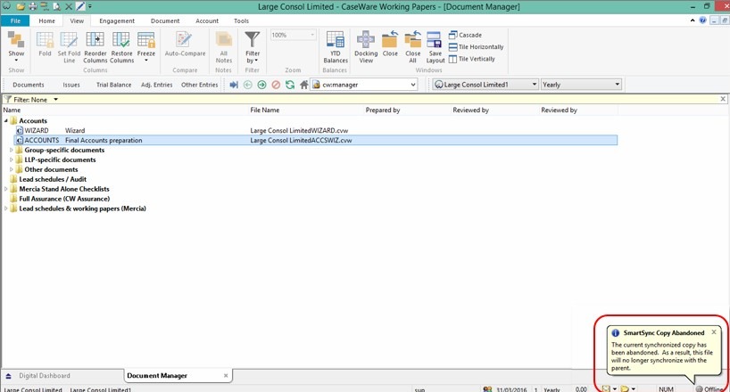 Removing a file from Caseware Cloud - with QuickVid