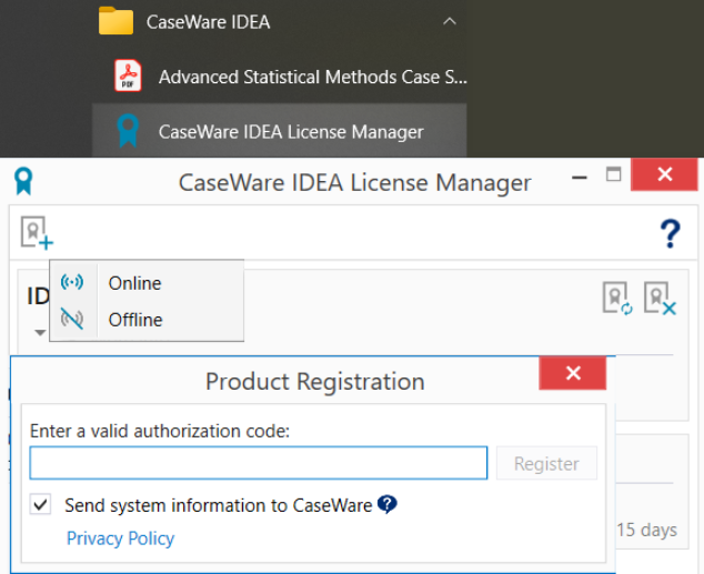 How to register an IDEA Standalone license online